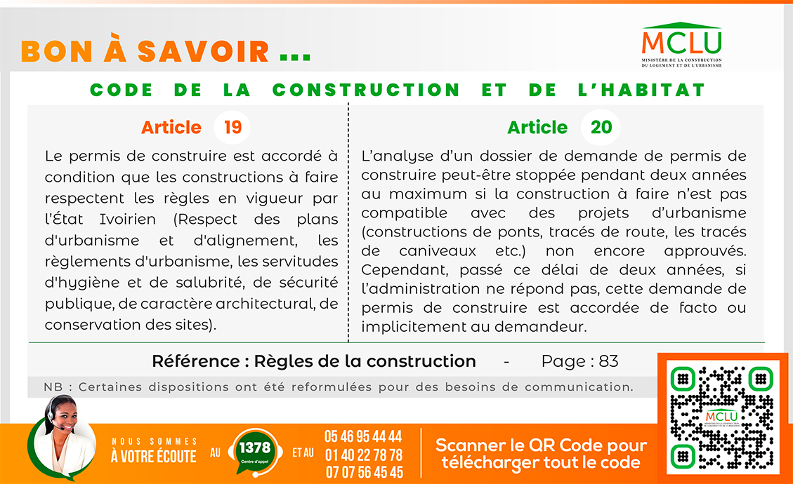Code de la Construction et de l'Habitat : d’un dossier de demande de permis de construire peut ...