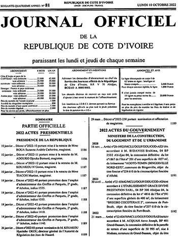 Journal Officiel - Abidjan.net
