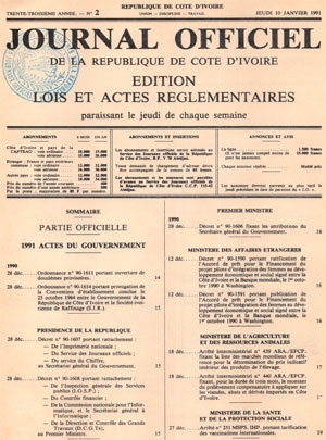 Journal Officiel - Abidjan.net