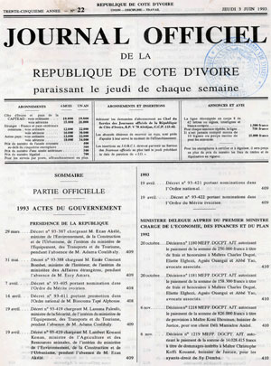 Journal Officiel - Abidjan.net