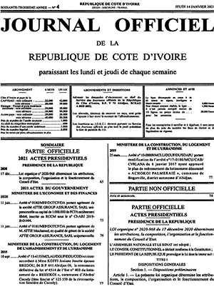 Journal Officiel - Abidjan.net
