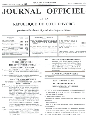 Journal Officiel - Abidjan.net