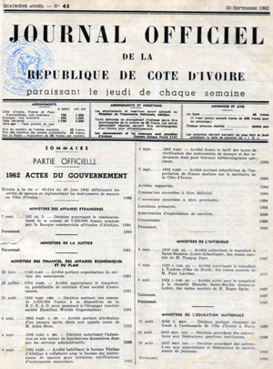 Journal Officiel - Abidjan.net