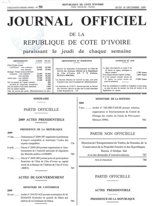 Journal Officiel - Abidjan.net