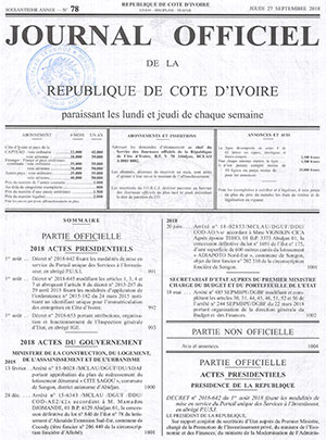 Journal Officiel - Abidjan.net