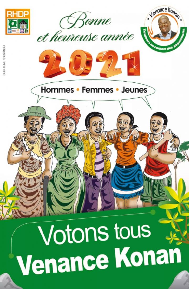 Législatives 2021: les affiches de campagne du candidat Venance Konan - Abidjan.net Photos