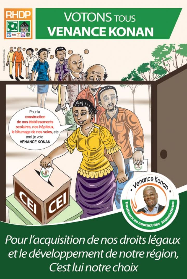 Législatives 2021: les affiches de campagne du candidat Venance Konan - Abidjan.net Photos