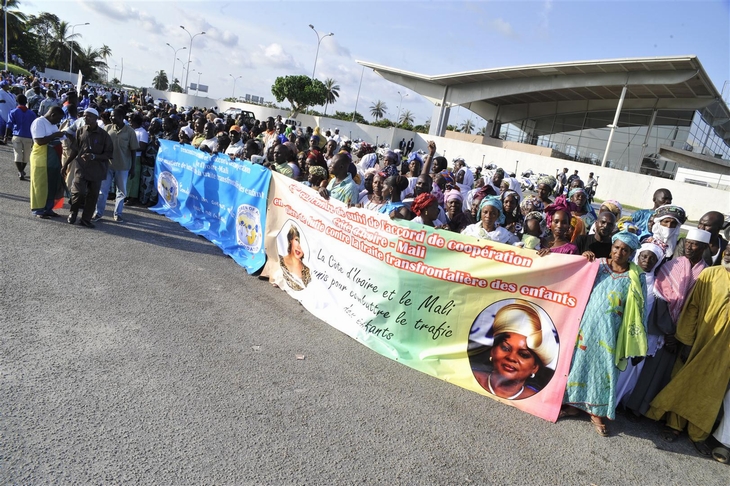 Côte d`Ivoire-Mali / les ministres Raymonde Goudou Coffie et Konaré ...