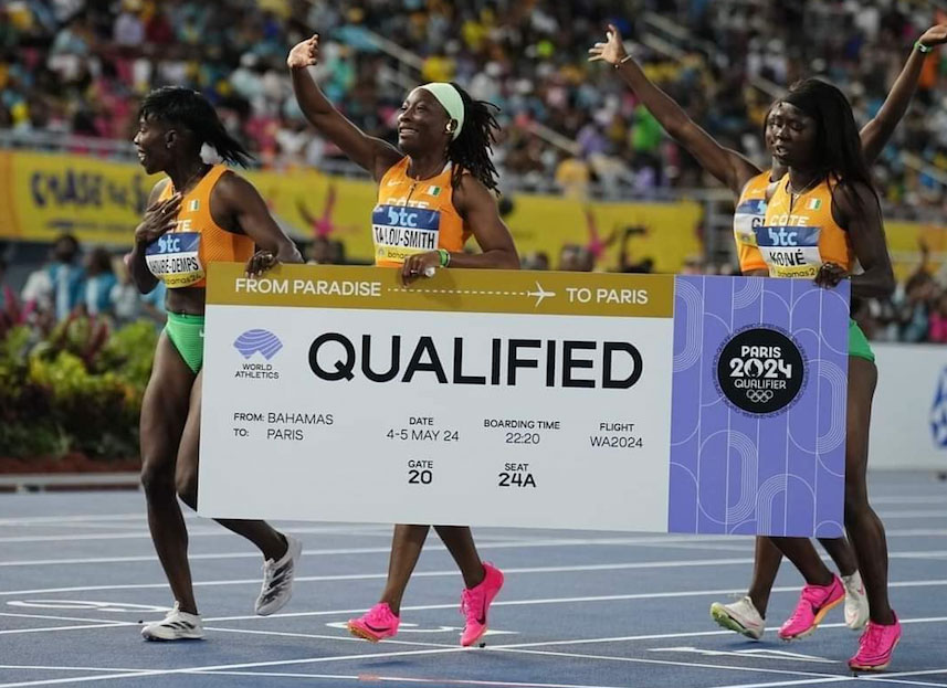 Athlétisme : l'équipe de relais 4x100m féminin de Côte d'Ivoire qualifiée pour les Jeux ...