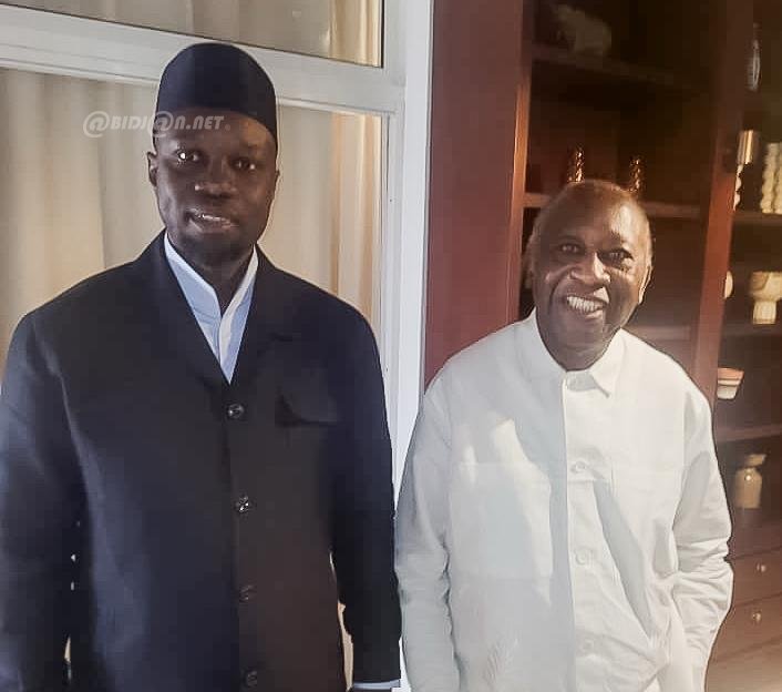 Côte d'Ivoire : le Premier Ministre sénégalais Ousmane Sonko chez l'ex Président Laurent Gbagbo ...