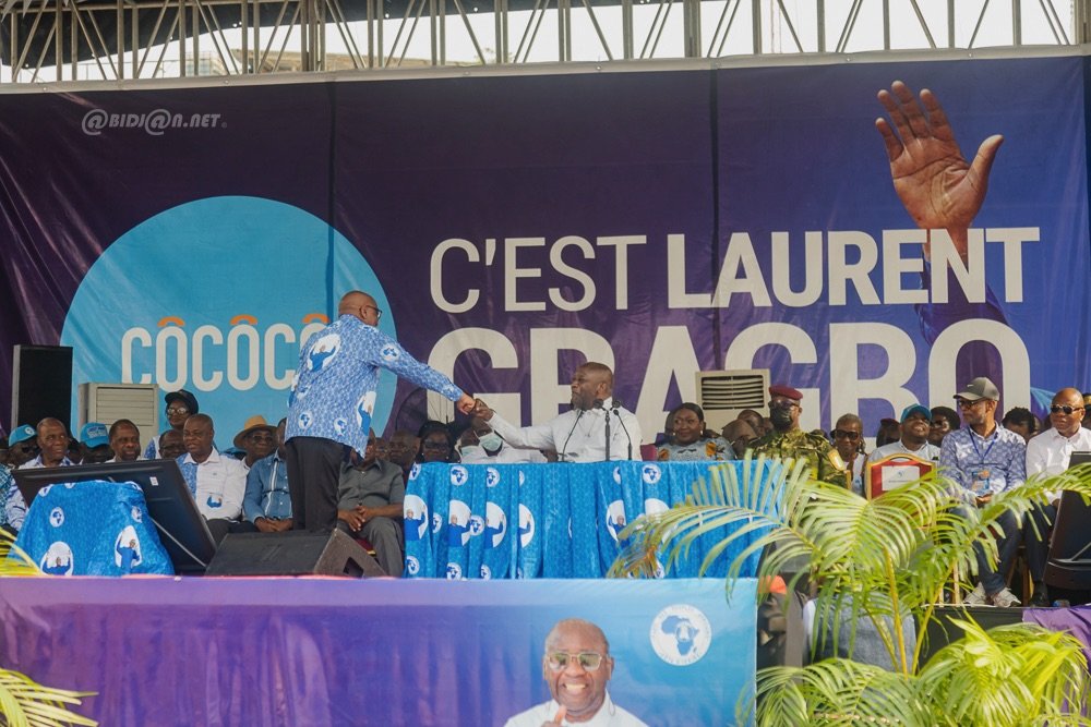 Le président du PPA CI Laurent Gbagbo en tournée « COCOCO » : Etape de la commune de Marcory ...