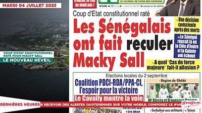 TITROLOGUE 04 JUILLET 2023 Le Sénégalais ont fait reculer Macky Sall ...