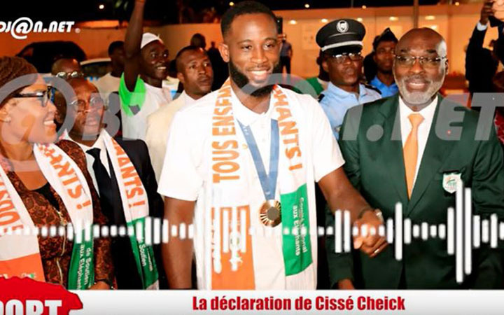 La déclaration de Cissé Cheick médaillé de bronze aux JO de Paris 2024, de retour à Abidjan ...